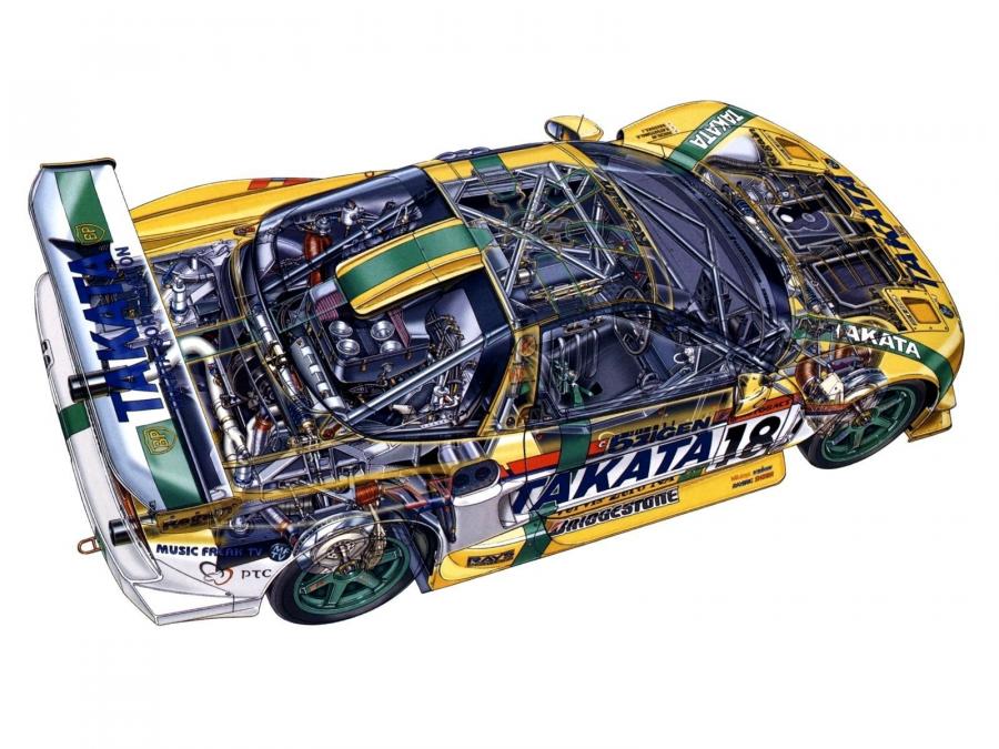 Схема Honda NSX GT Mugen-Dome Project JGTC в кузове NA1 2000 года ...