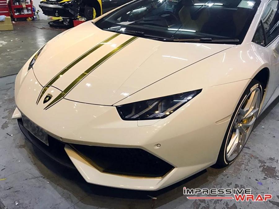 Lamborghini Huracan LP610-4 Gold Chrome Livery by Impressive Wrap 2016 ...