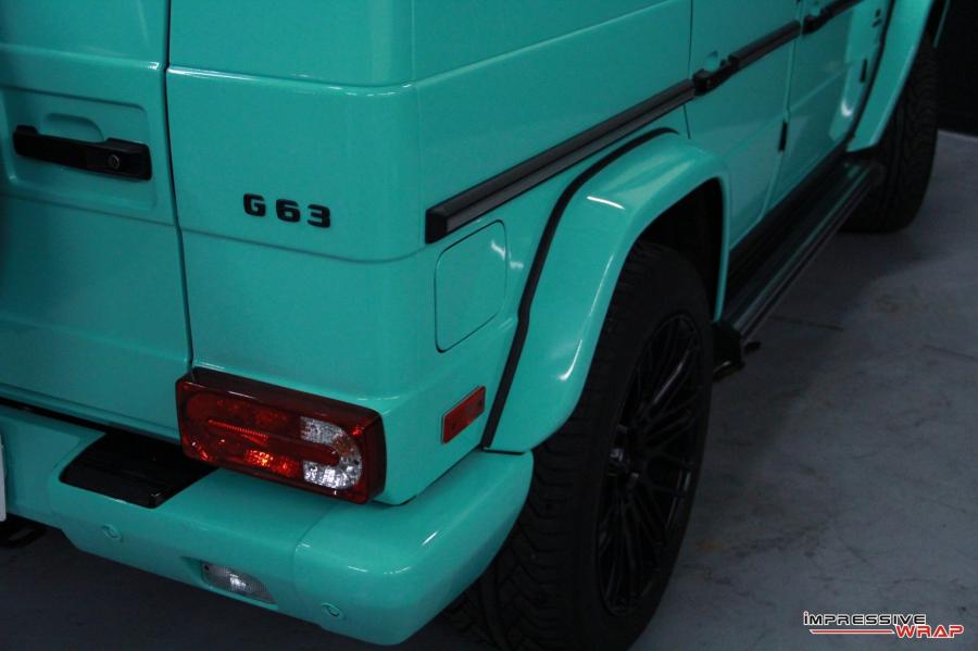 Детали экстерьера Mercedes-AMG G63 Gloss Tiffany Blue by Impressive ...