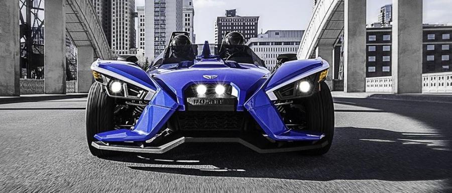Polaris Slingshot Blue Fire SL LE 2016 года выпуска. Фото 1. VERcity