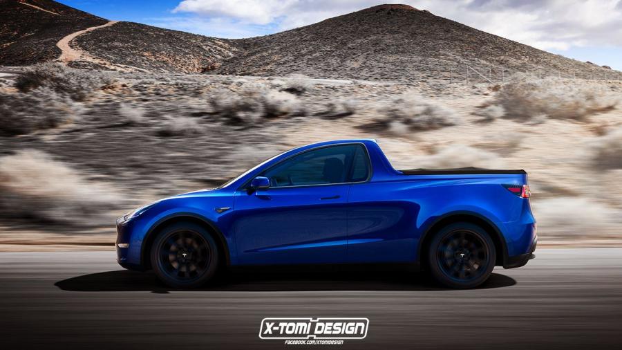 Tesla Model Y Pickup by X-Tomi Design 2019 года выпуска. Фото 1. VERcity